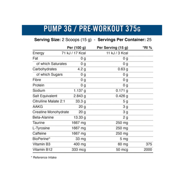 Applied Nutrition Pump Pre-Workout 3G | Xtreme Nutrition