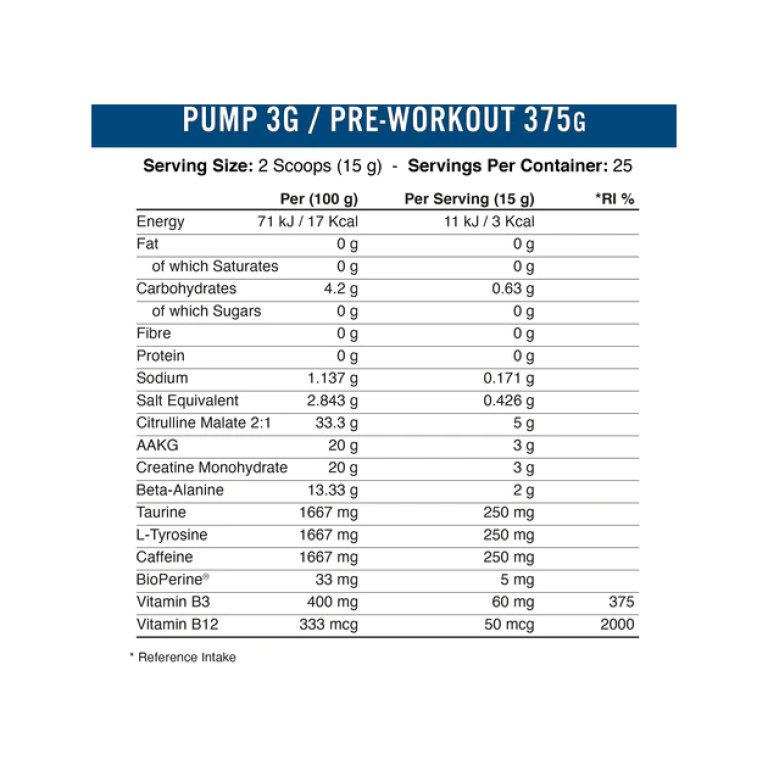 Applied Nutrition Pump Pre-Workout 3G | Xtreme Nutrition
